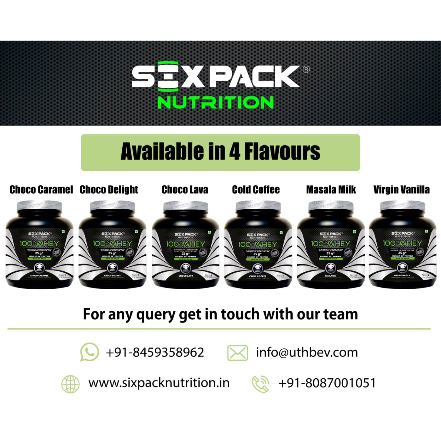 Six Pack Nutrition 100% Whey Protein - NUTRABAY™