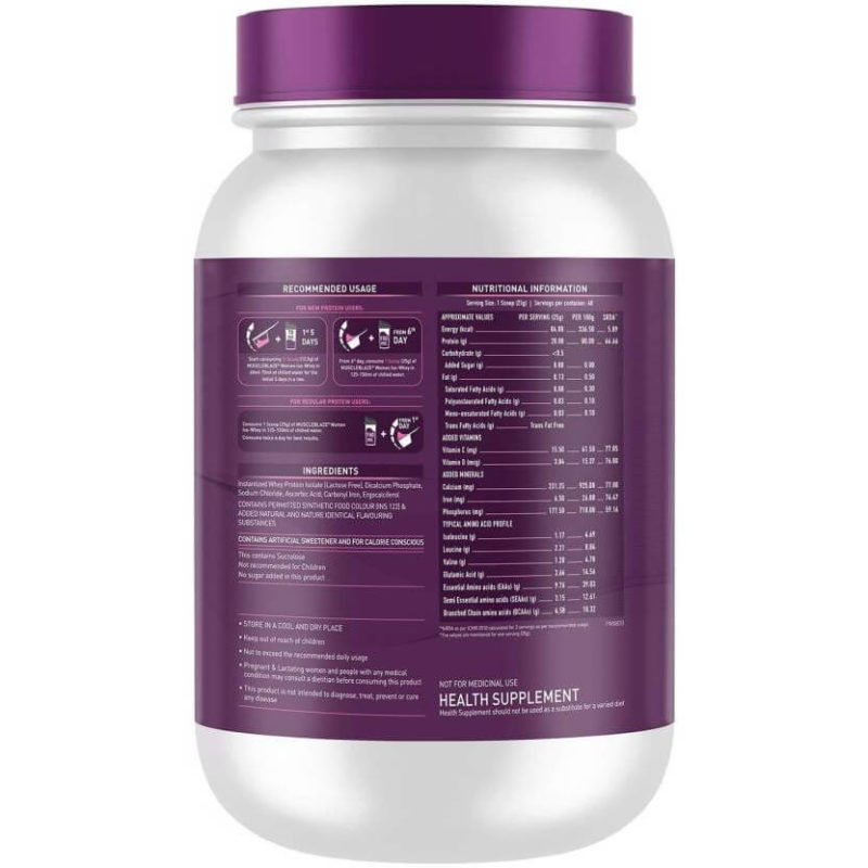 MuscleBlaze Women Iso Whey 100% Whey Protein Isolate - NUTRABAY™