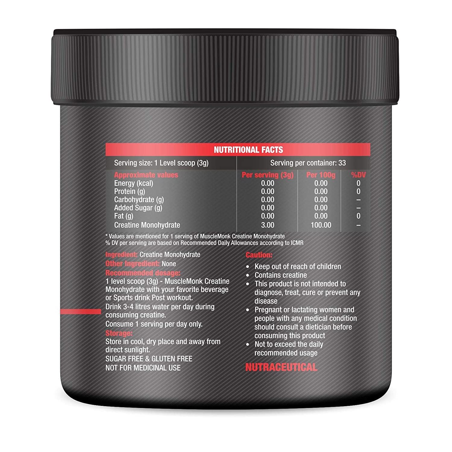 Muscle Monk Creatine Monohydrate - Enhance Performance and Stamina ...