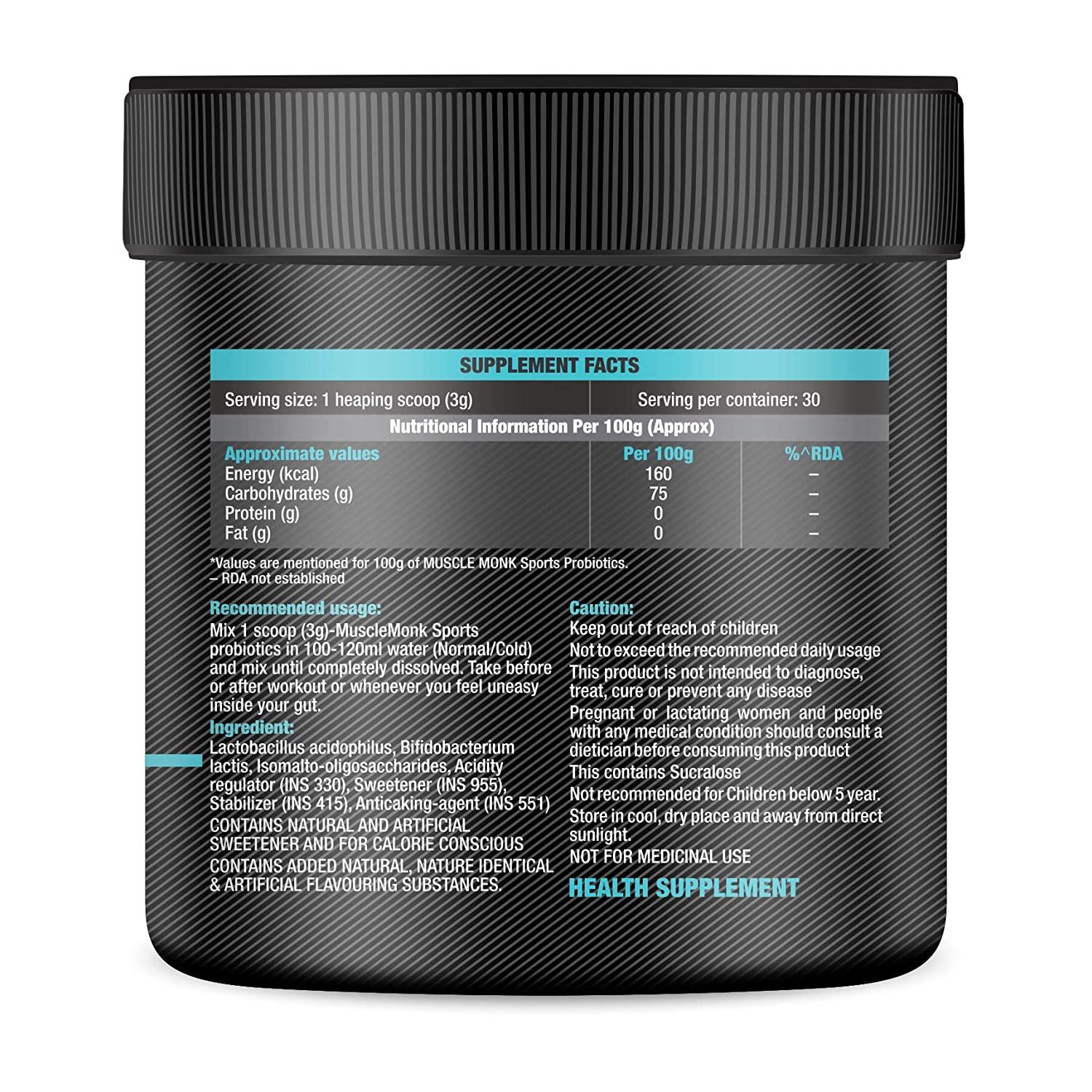 Muscle Monk Sports Probiotic- For Better Gut Health with Smart ...