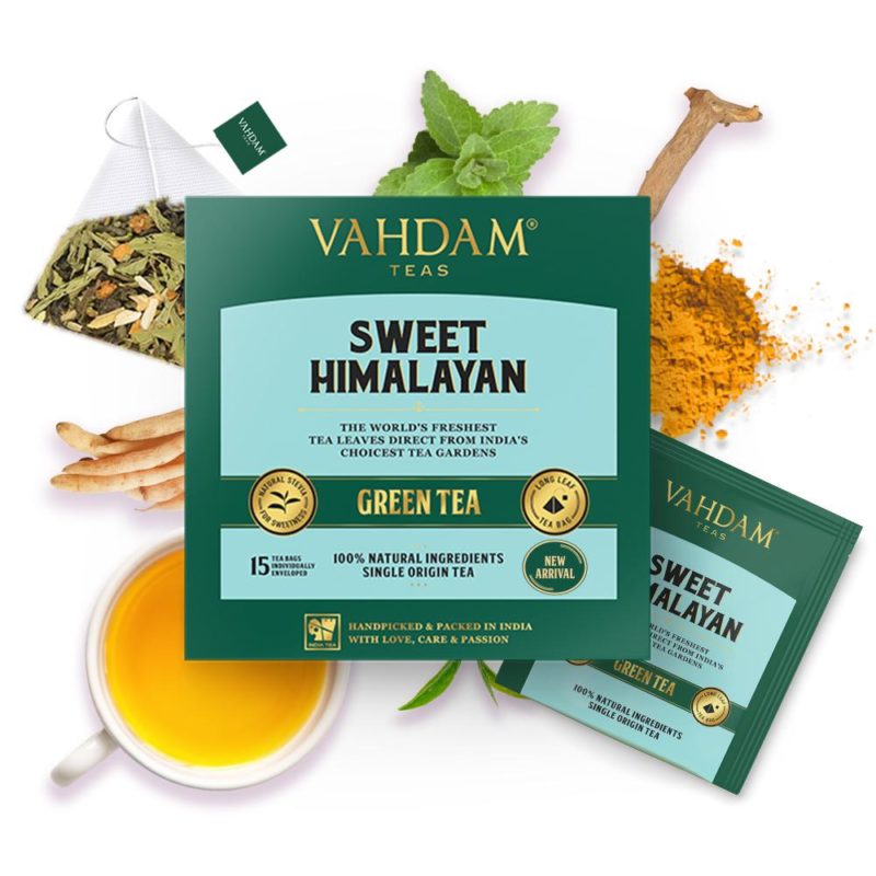 VAHDAM TEAS Sweet Himalayan Green Tea - NUTRABAY™