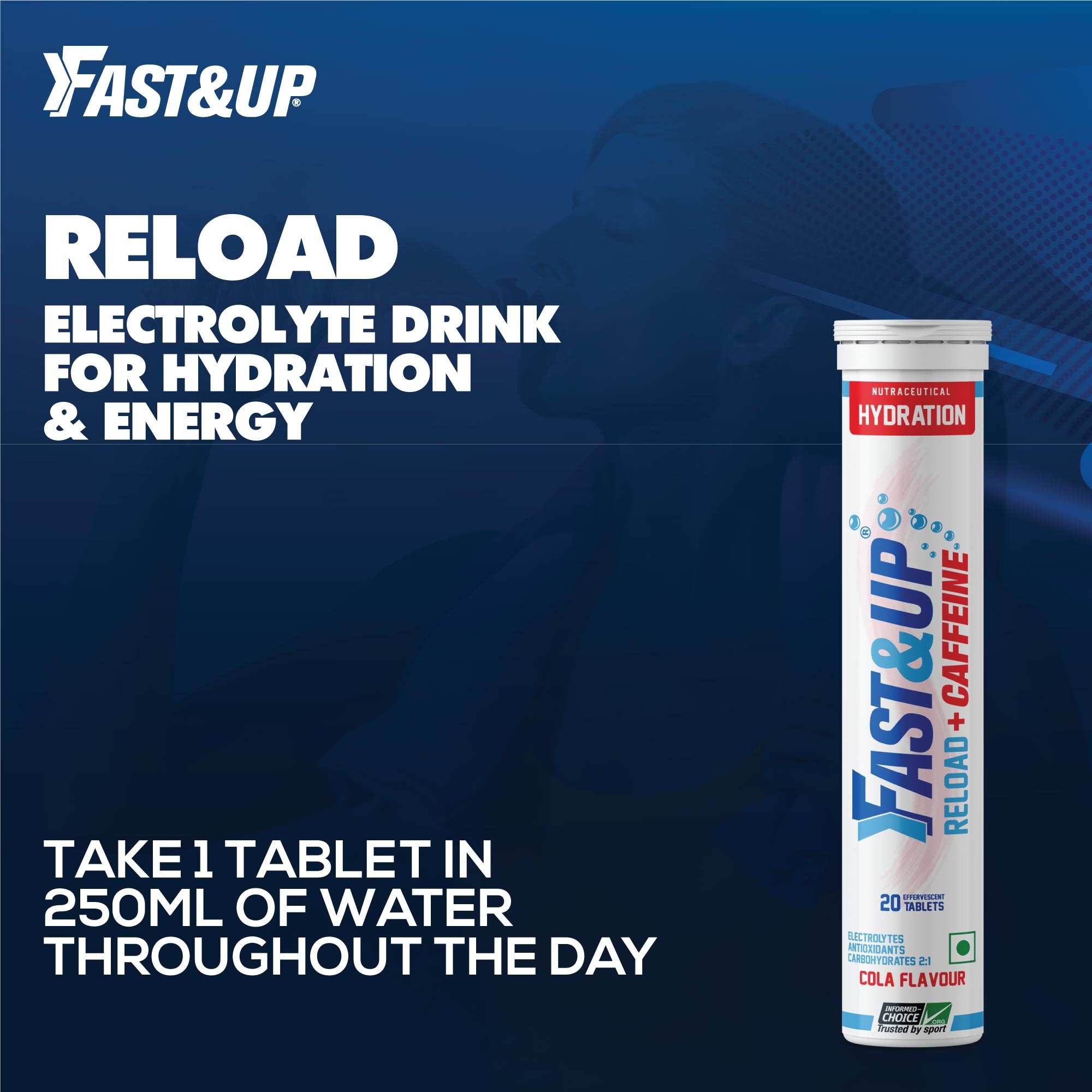 Fast&Up Reload (Electrolytes) with Added Caffeine for Instant Energy ...