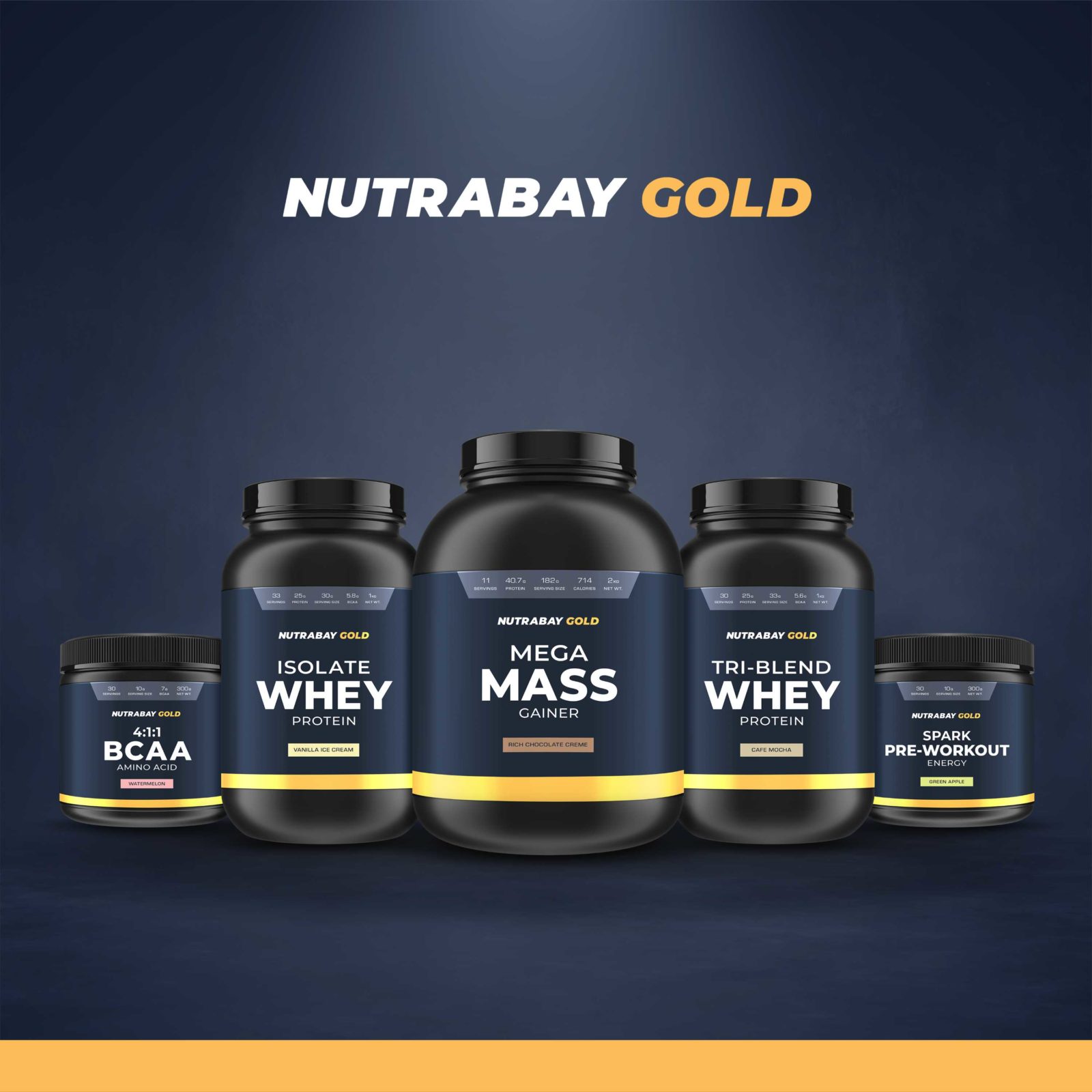 Nutrabay Gold Tri-Blend Whey Protein - NUTRABAY™
