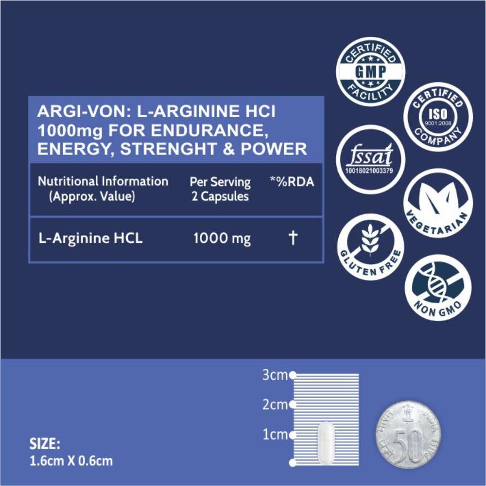 Carbamide Forte L Arginine 1000mg Supplement - NUTRABAY™