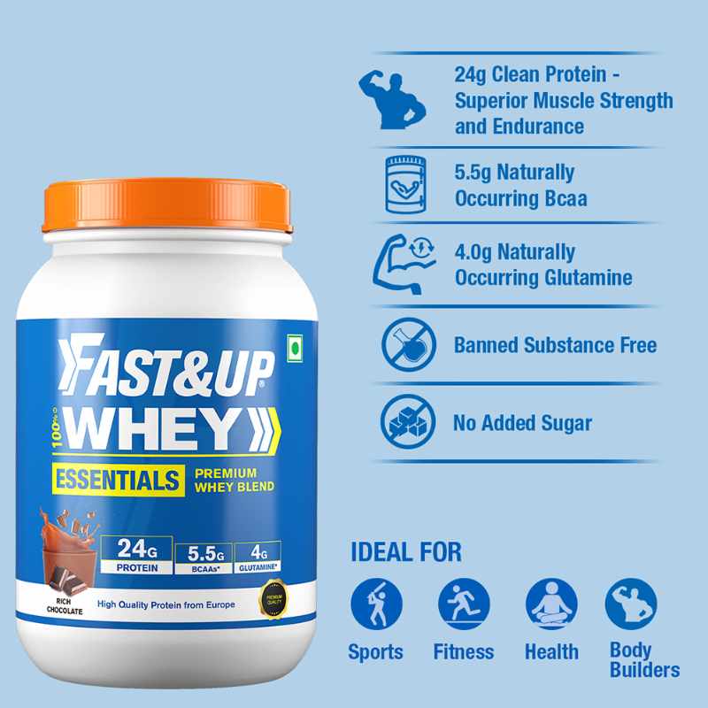 Fast&Up Whey Essentials Protein Powder - NUTRABAY™