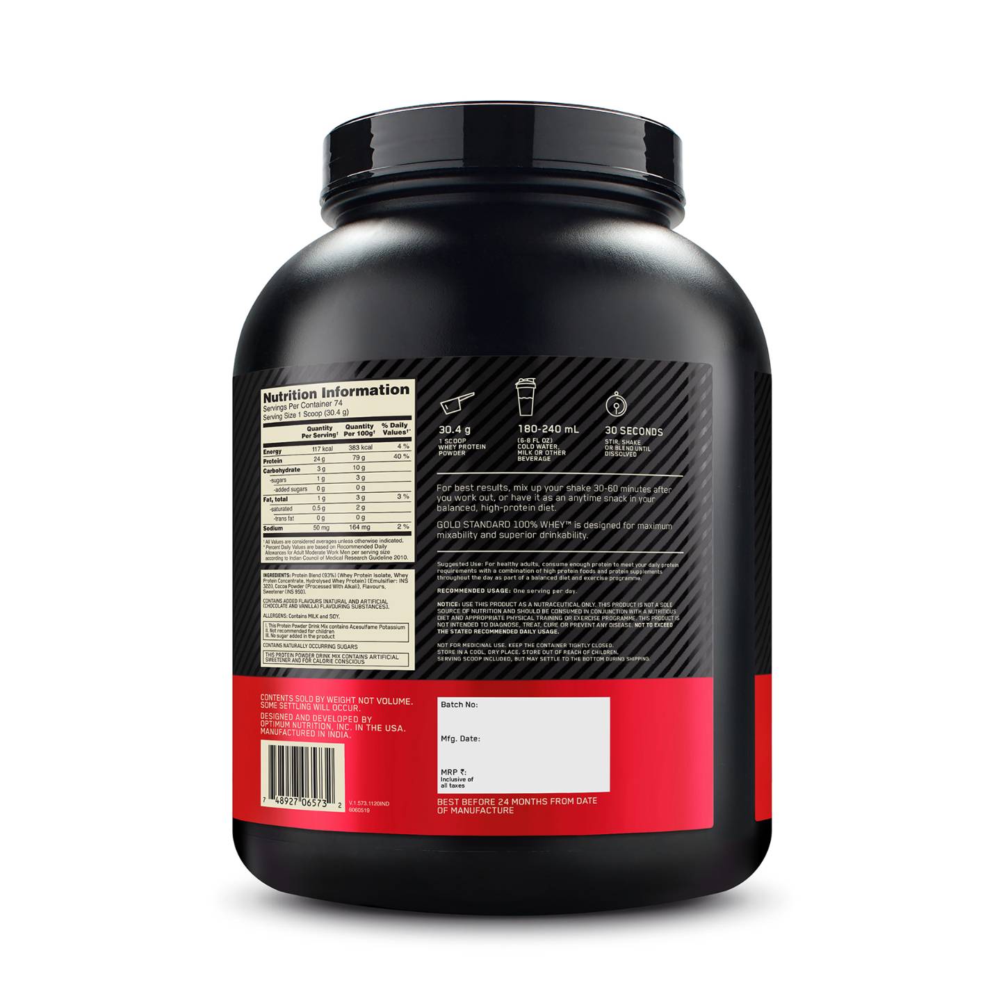 Optimum Nutrition (ON) Gold Standard 100 Whey Protein Powder - NUTRABAY™