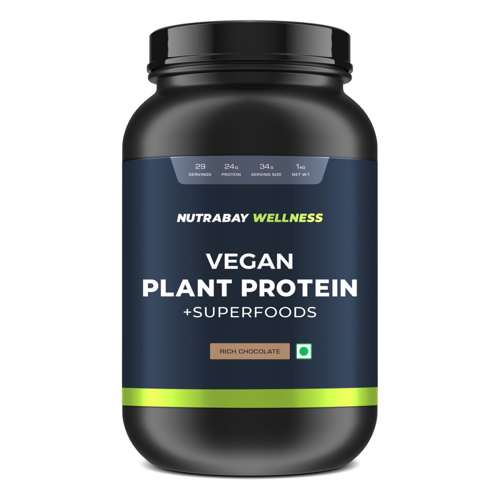 Nutrabay Wellness Vegan Plant Protein Powder + Superfoods - NUTRABAY™