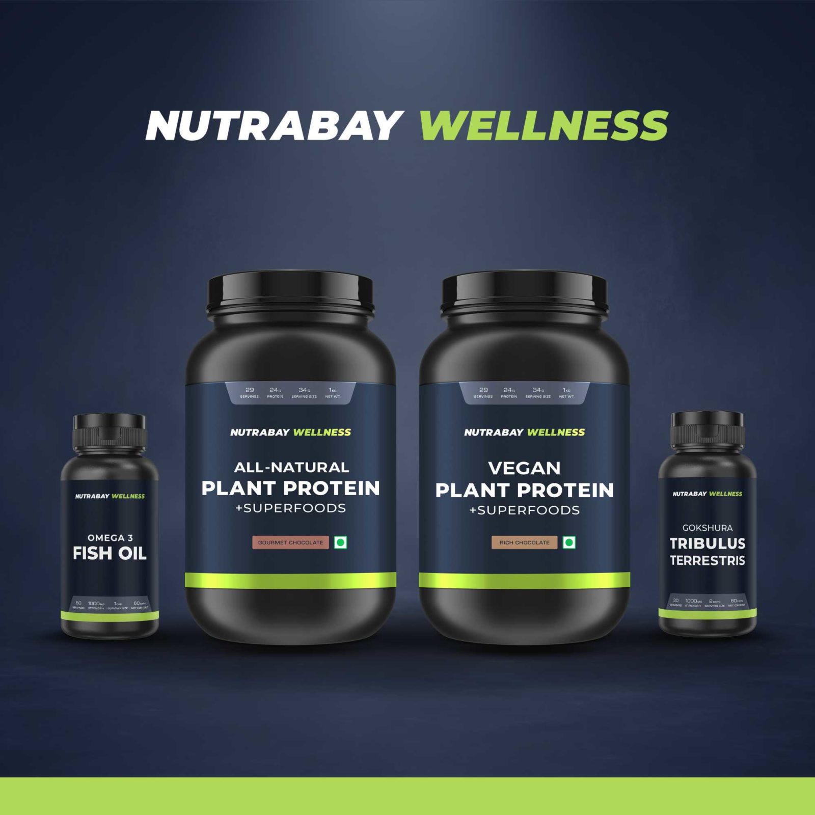Nutrabay Wellness Vegan Plant Protein Powder + Superfoods - NUTRABAY™
