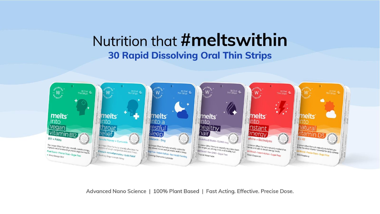 Wellbeing Nutrition Melts Restful Sleep, Plant Based Melatonin 5mg ...