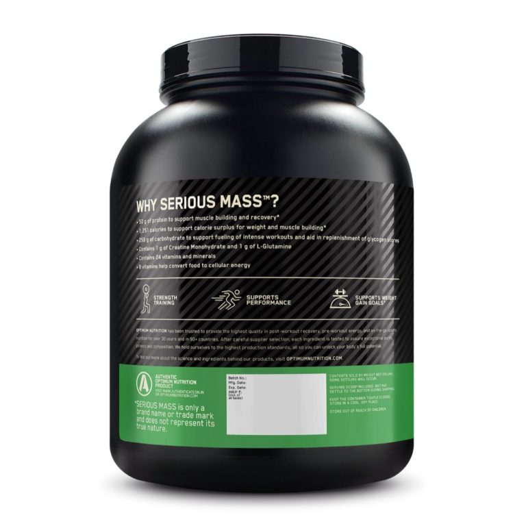 Optimum Nutrition (ON) Serious Mass Weight Gainer Powder (Vegetarian ...