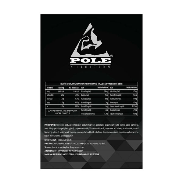 Pole Nutrition Multivitamin Effervescent Tube | NUTRABAY™