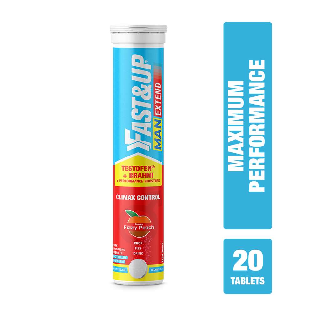 Fast&Up Man Extend (20 Effervescent tablets) ( Fizzy Peach, 1 Tubes ...