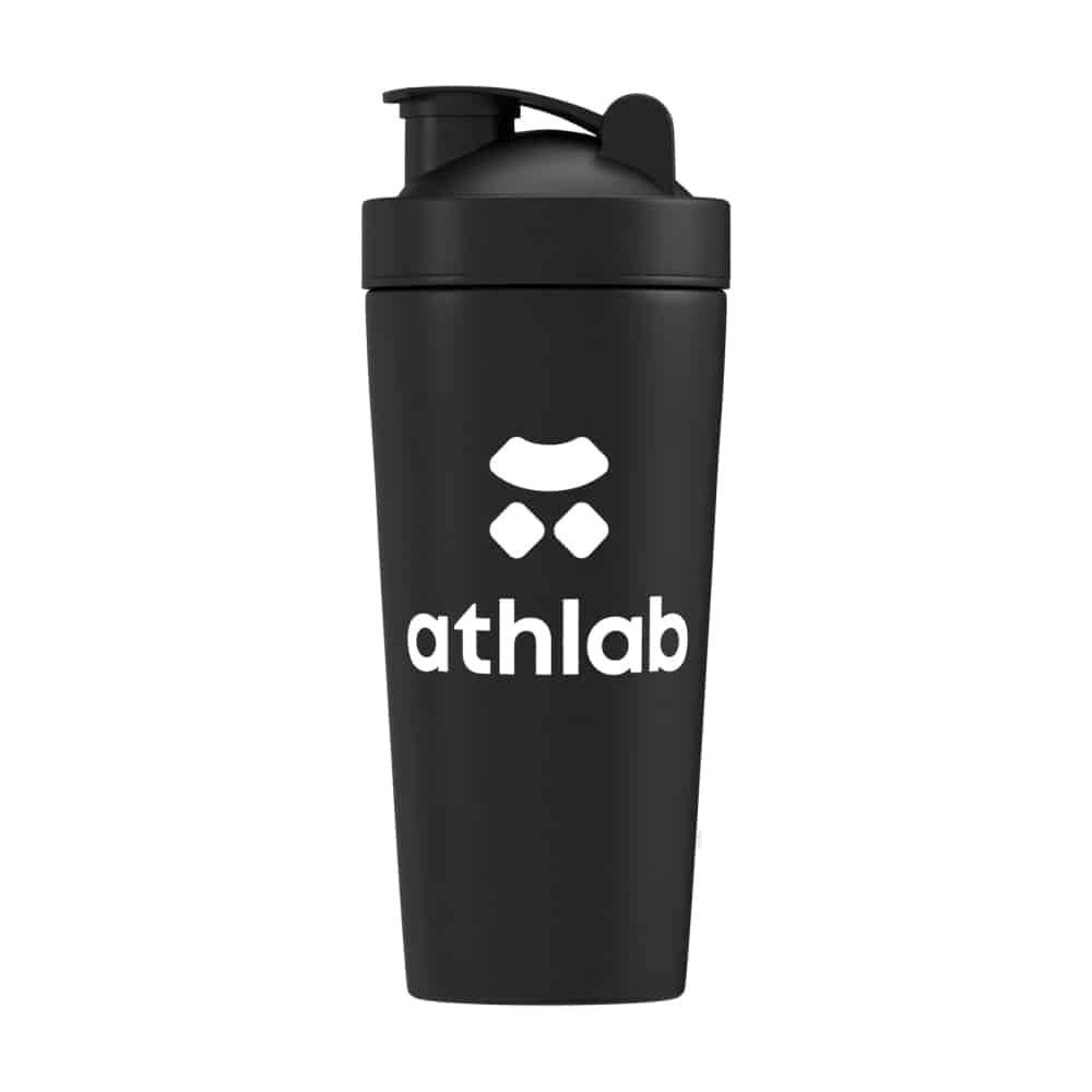 Athlab Black Steel Shaker Bottle | NUTRABAY™